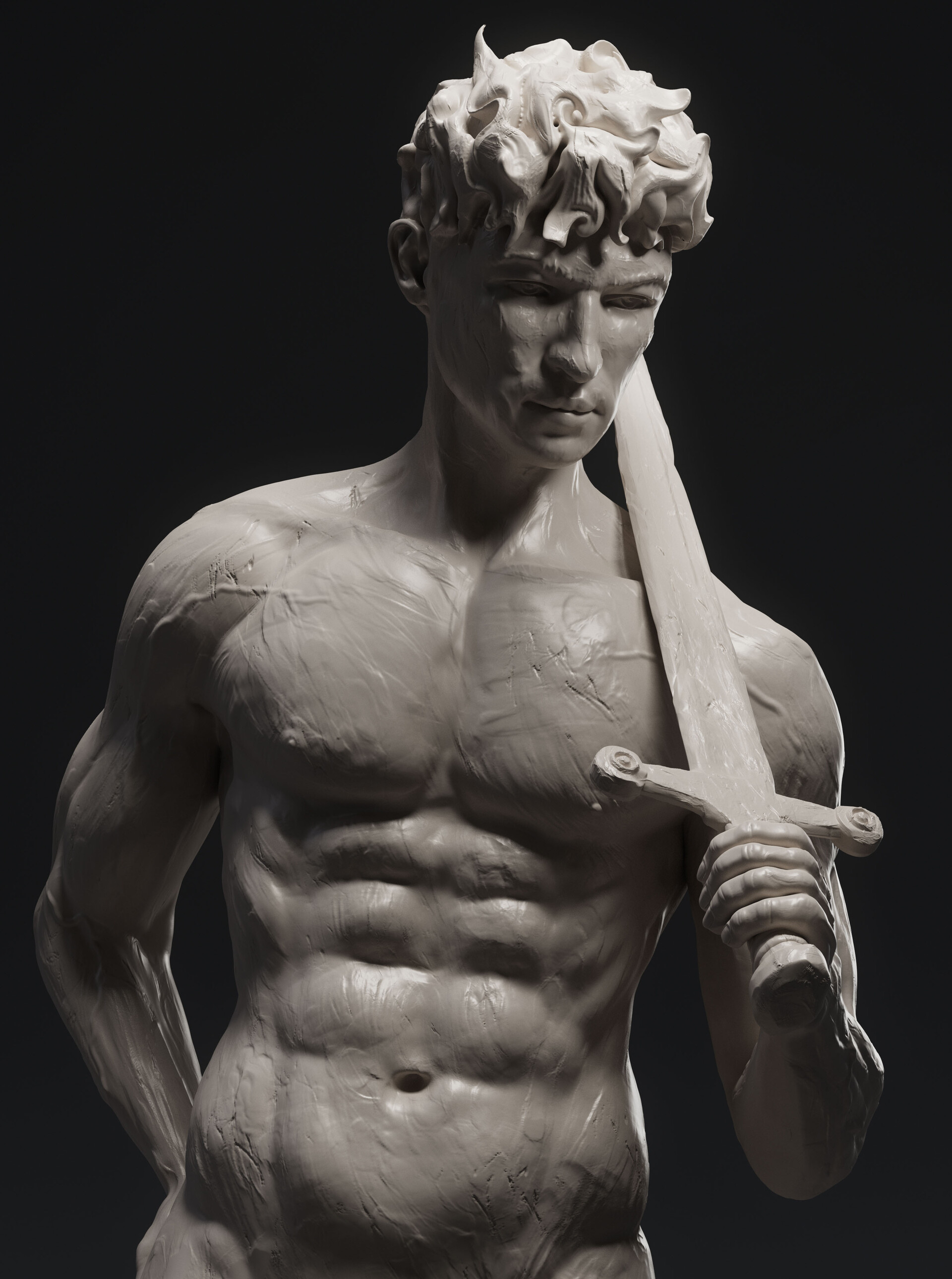 ArtStation - Figure Sculpture, Male with a sword