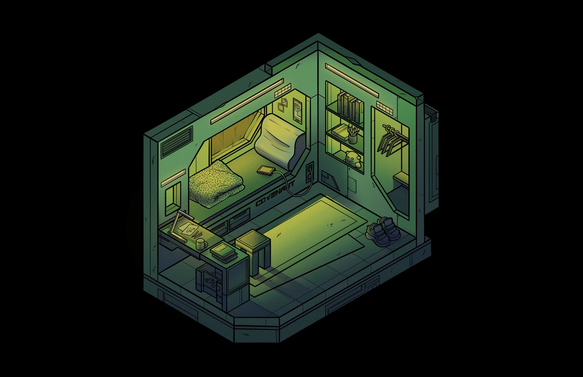 ArtStation - Isometric Bedroom