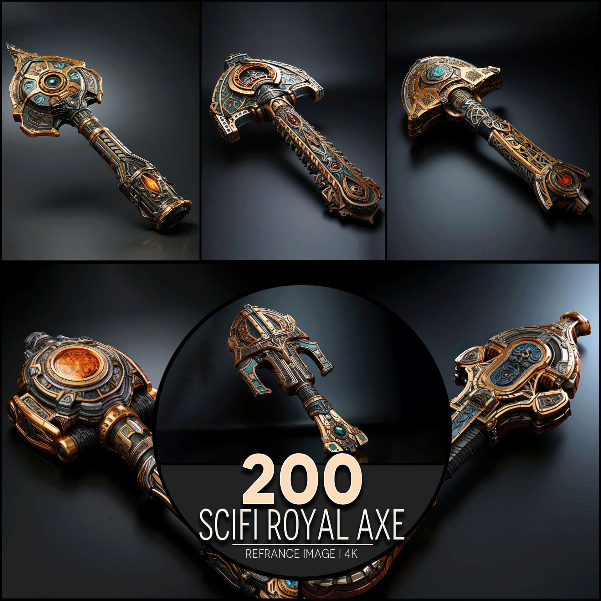 ArtStation - Scifi Royal Axe 4K Reference/Concept Images