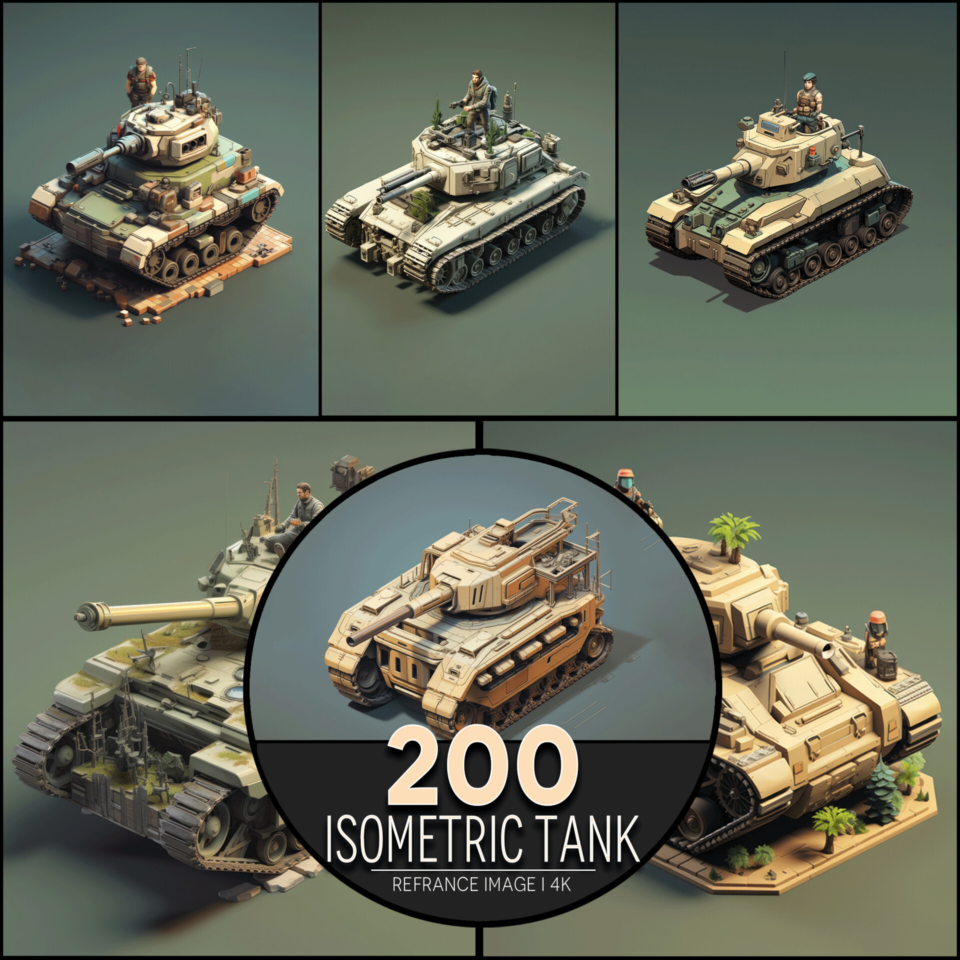 ArtStation - Isometric Tank 4K Reference/Concept Images