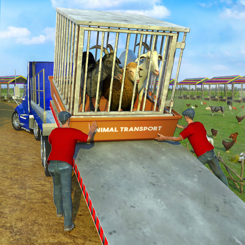 ArtStation - Farm Animal transport icon Render ,postwork