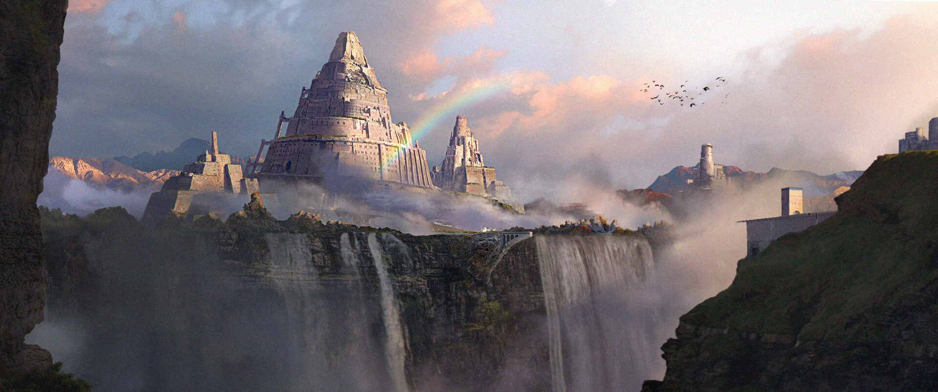 ArtStation - Babel Tower 3D Matte Painting