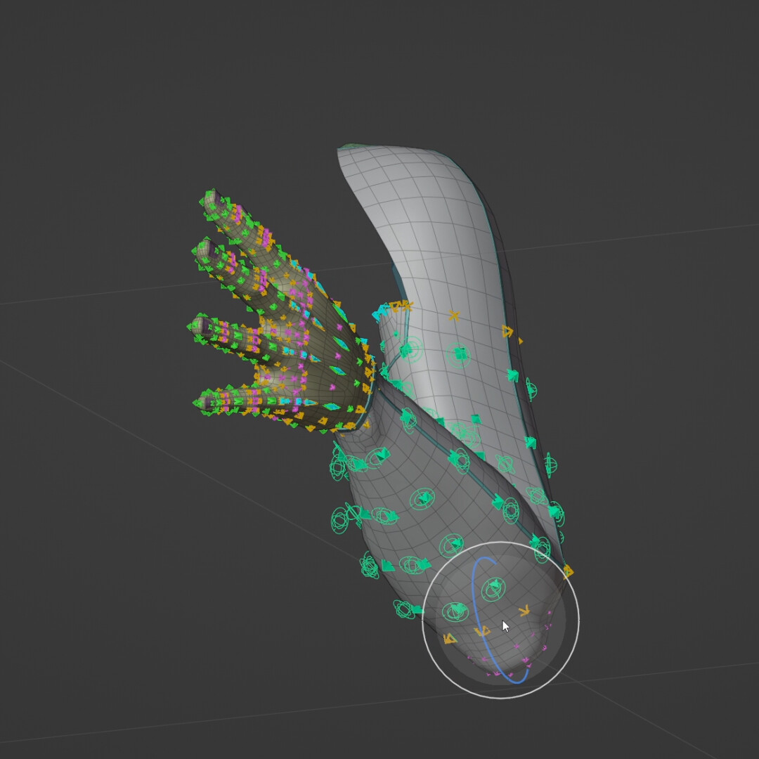 ArtStation - Sample of Body Rig (shoulder, arm, elbow, wrist)