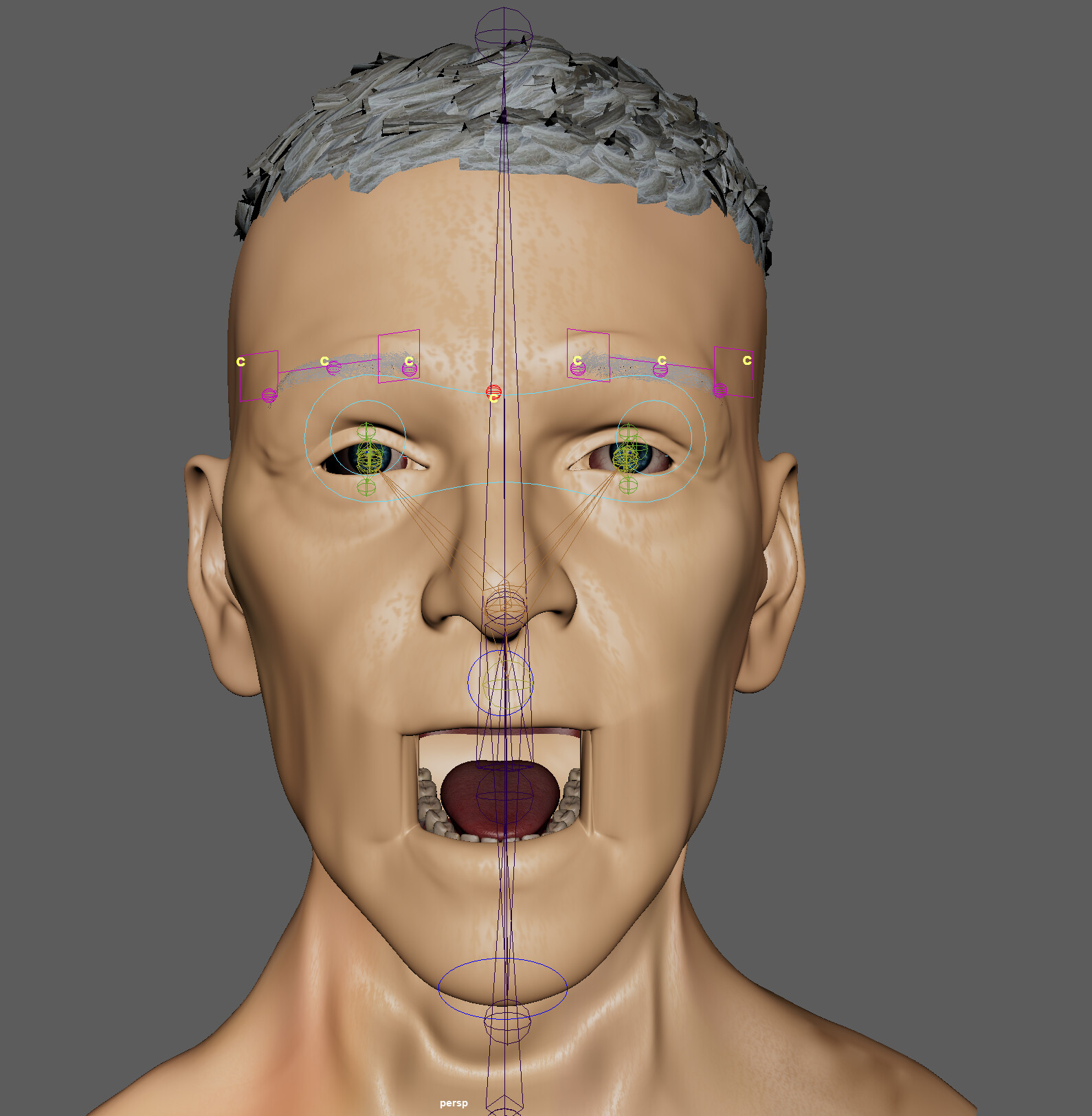 ArtStation - Male Face Rigged By Uriel Diaz