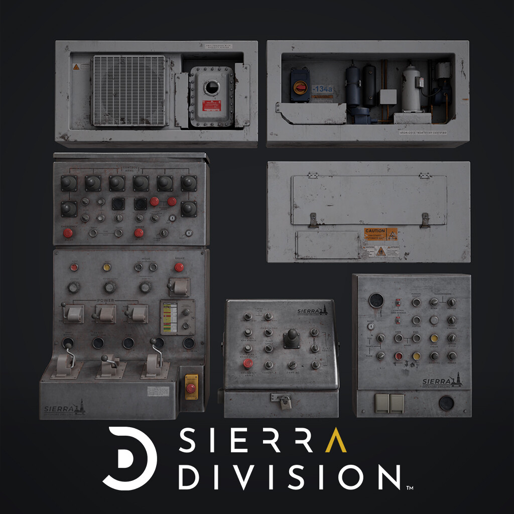 ArtStation - Industrial Oil Rig- Control Consoles and Modules Pack