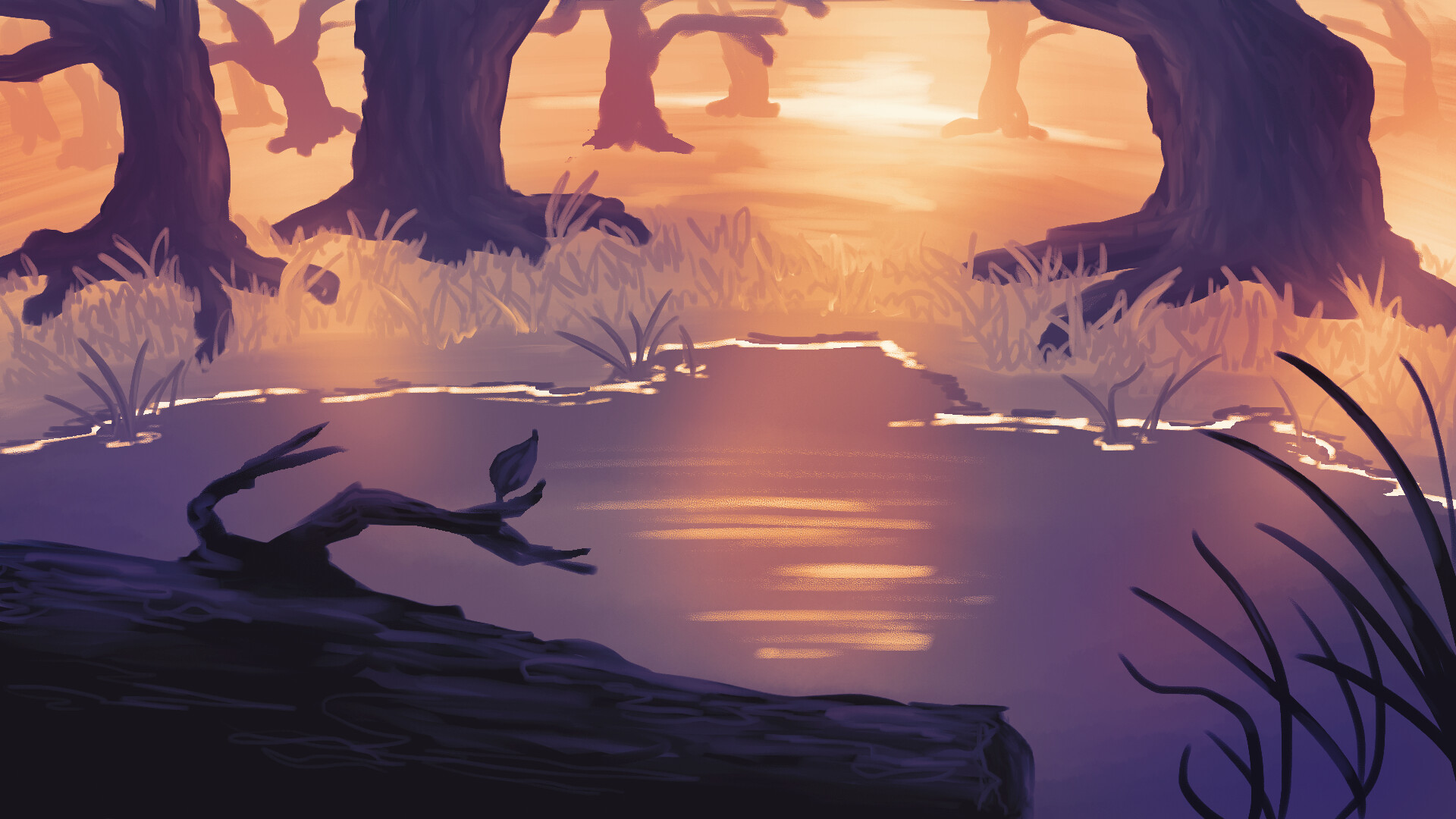 ArtStation - Grayscale to Color Environment Concept