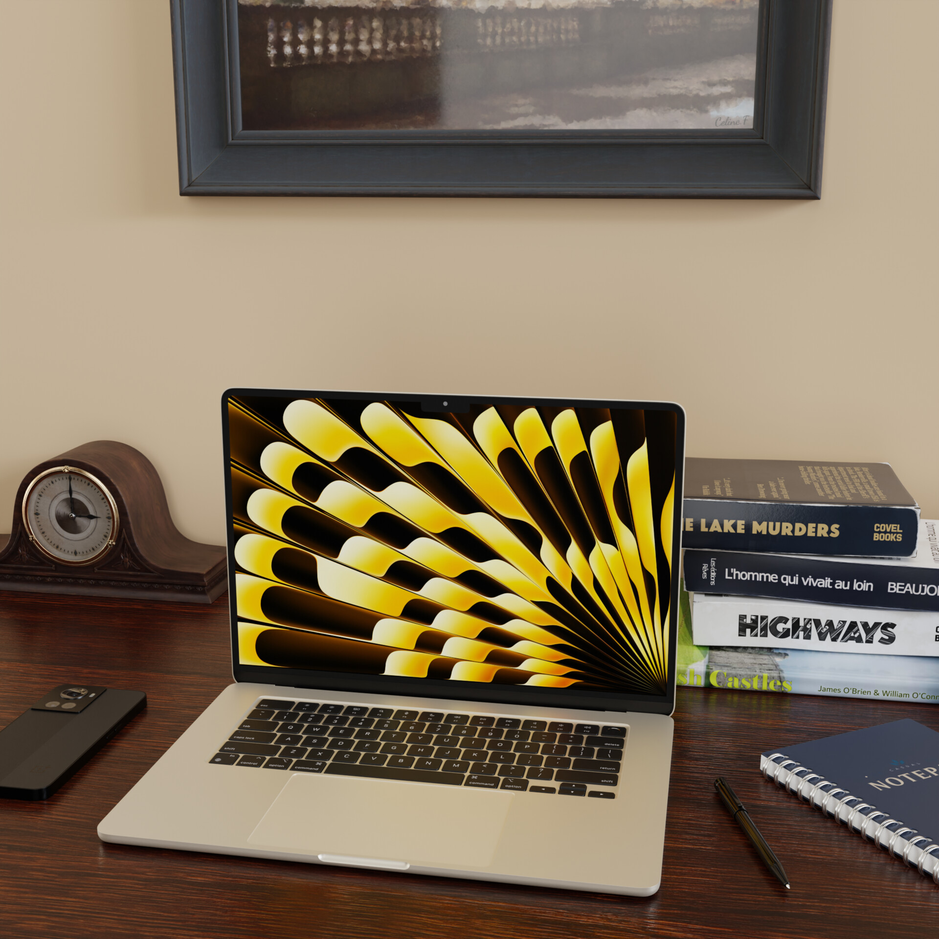 ArtStation - Interior Study Table Scene