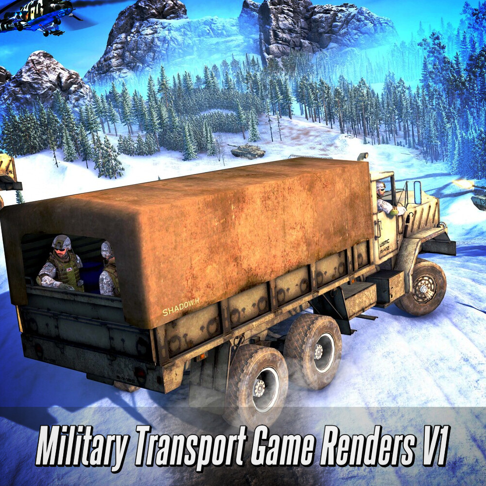 ArtStation - Military Truck V1 ScreenShot Set Renders