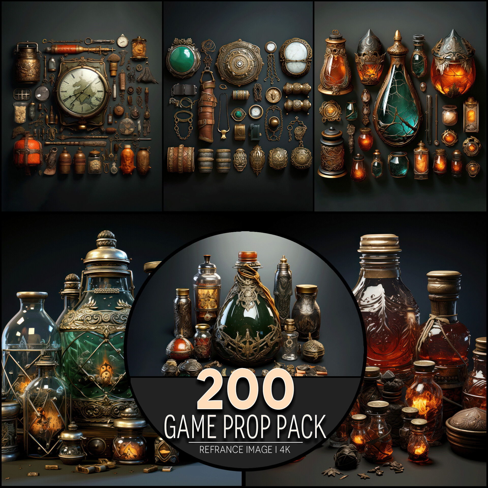 Pixel Ref - Game Prop pack 4K Reference/Concept Images