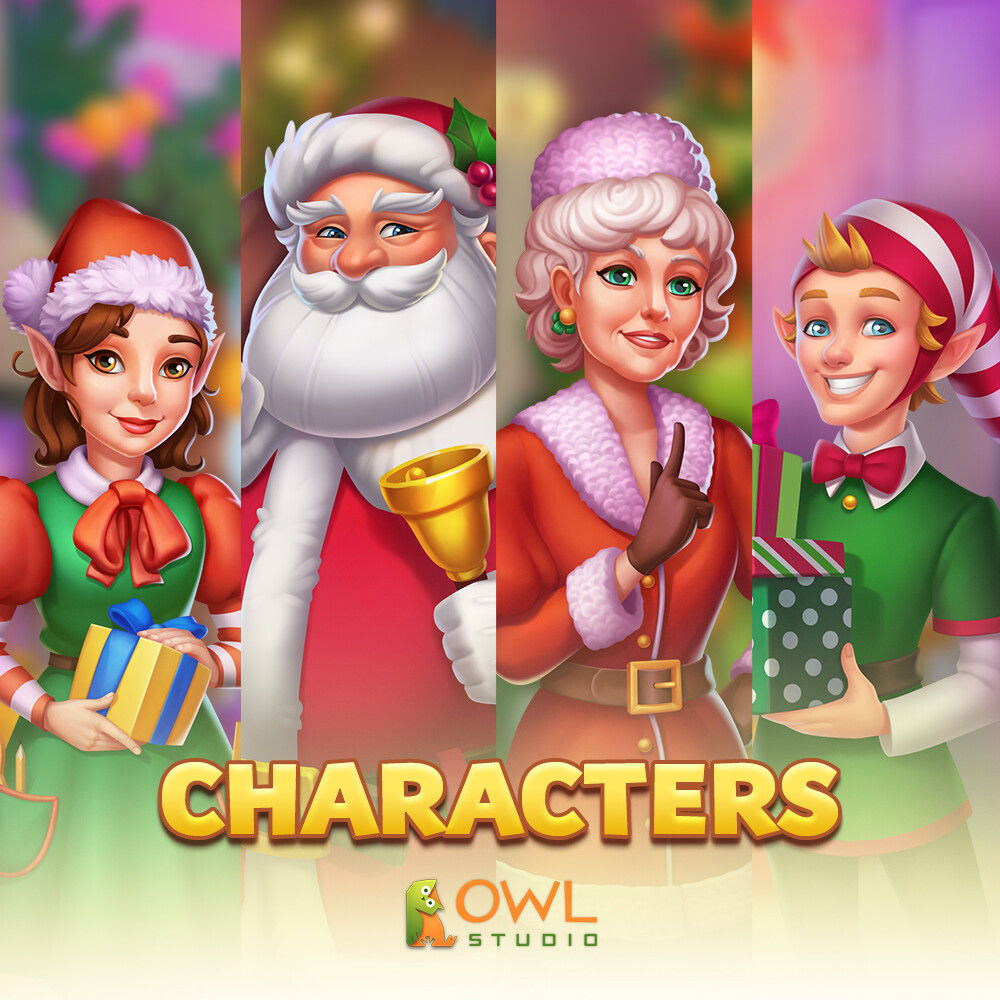 ArtStation - Christmas game art - characters