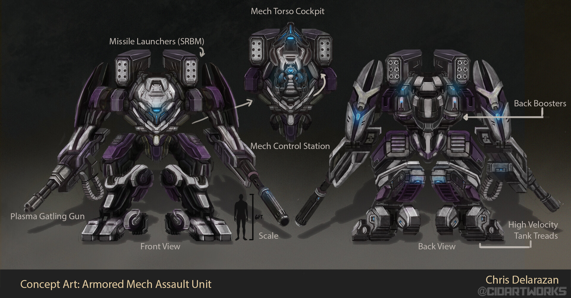 ArtStation - Concept Art: Armored Mech Assault Unit