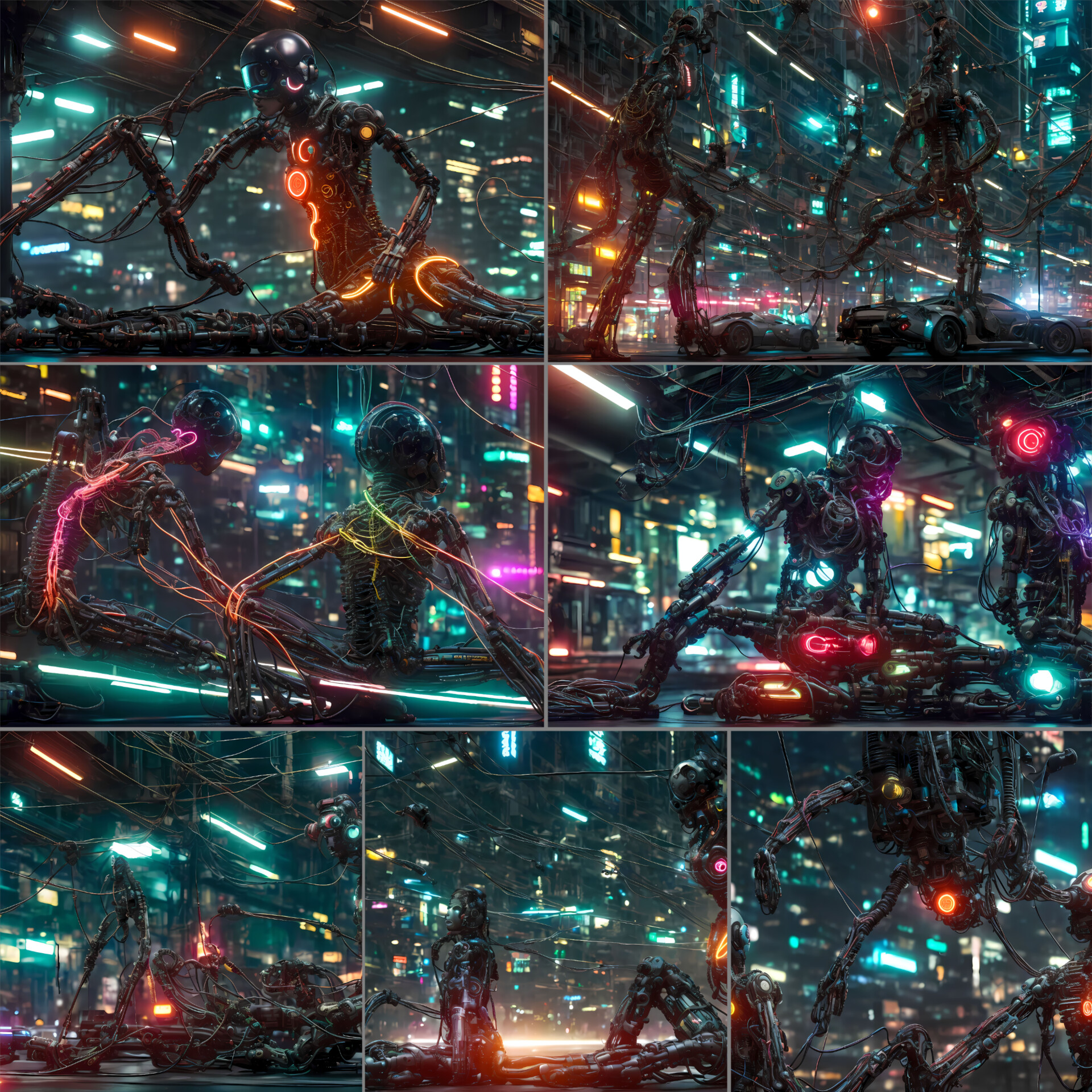 ArtStation - tubes and pipes neon / 25 images