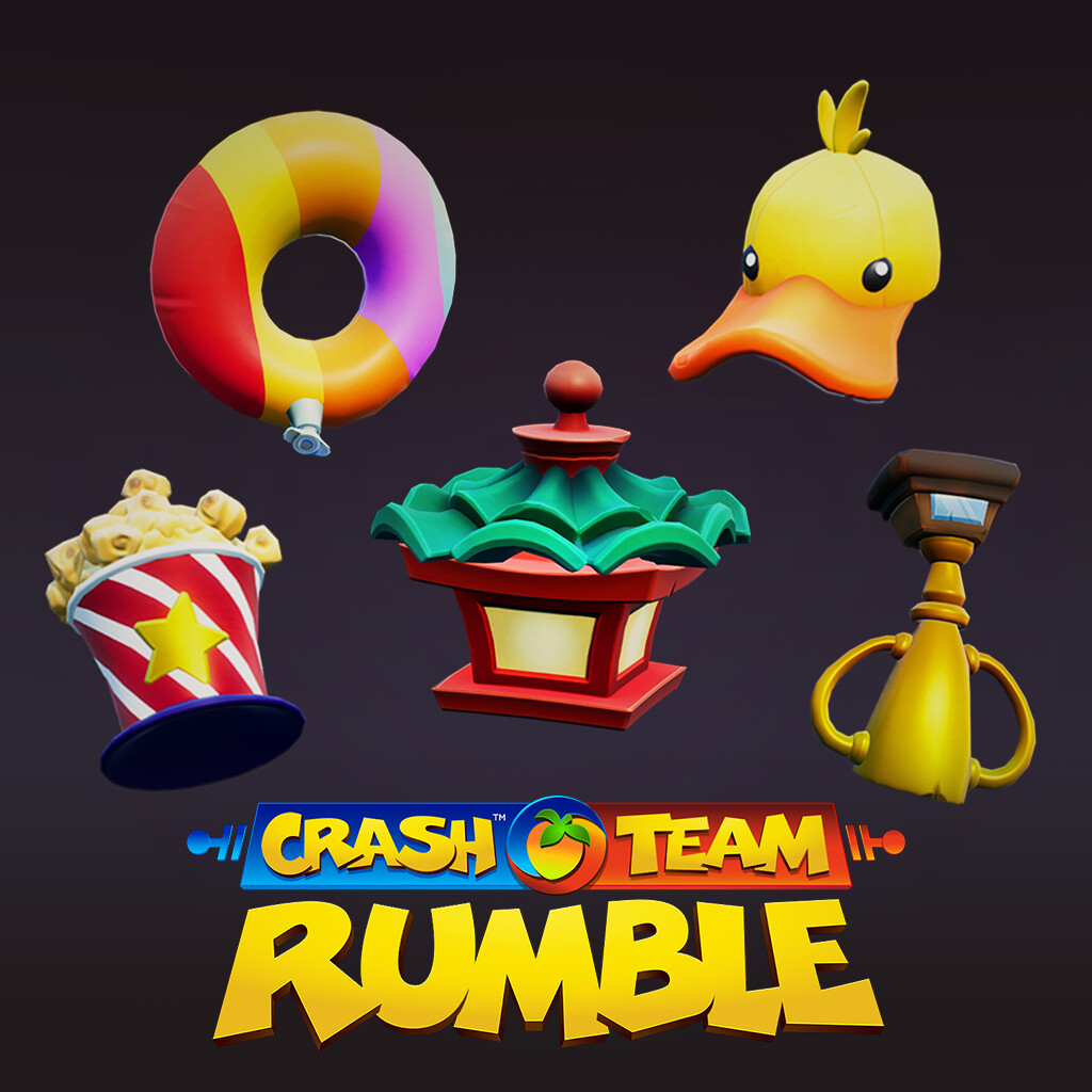 ArtStation - Crash Team Rumble - Misc. Hats & Backpacks