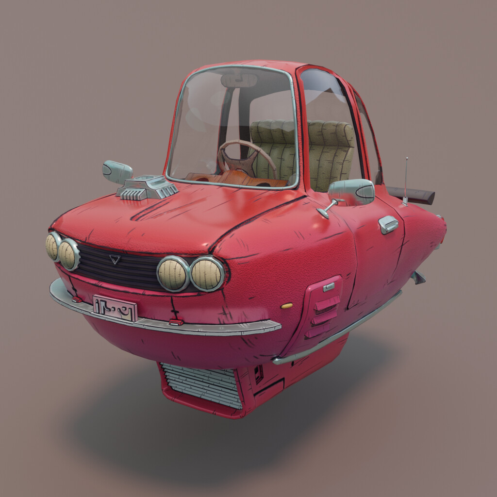 ArtStation - Retro Sci-fi Car