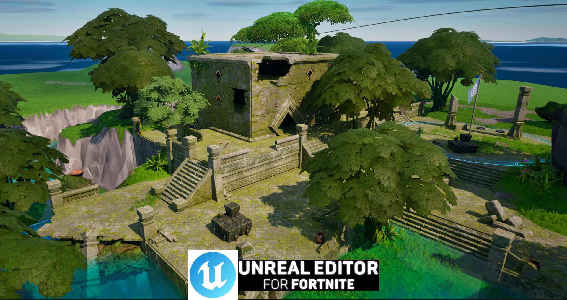 ArtStation - Waterfall Ruins Fortnite POI