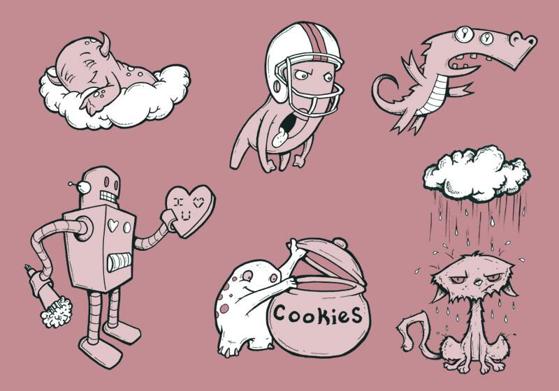 ArtStation - Traditional Drawings: Stamp Commissions