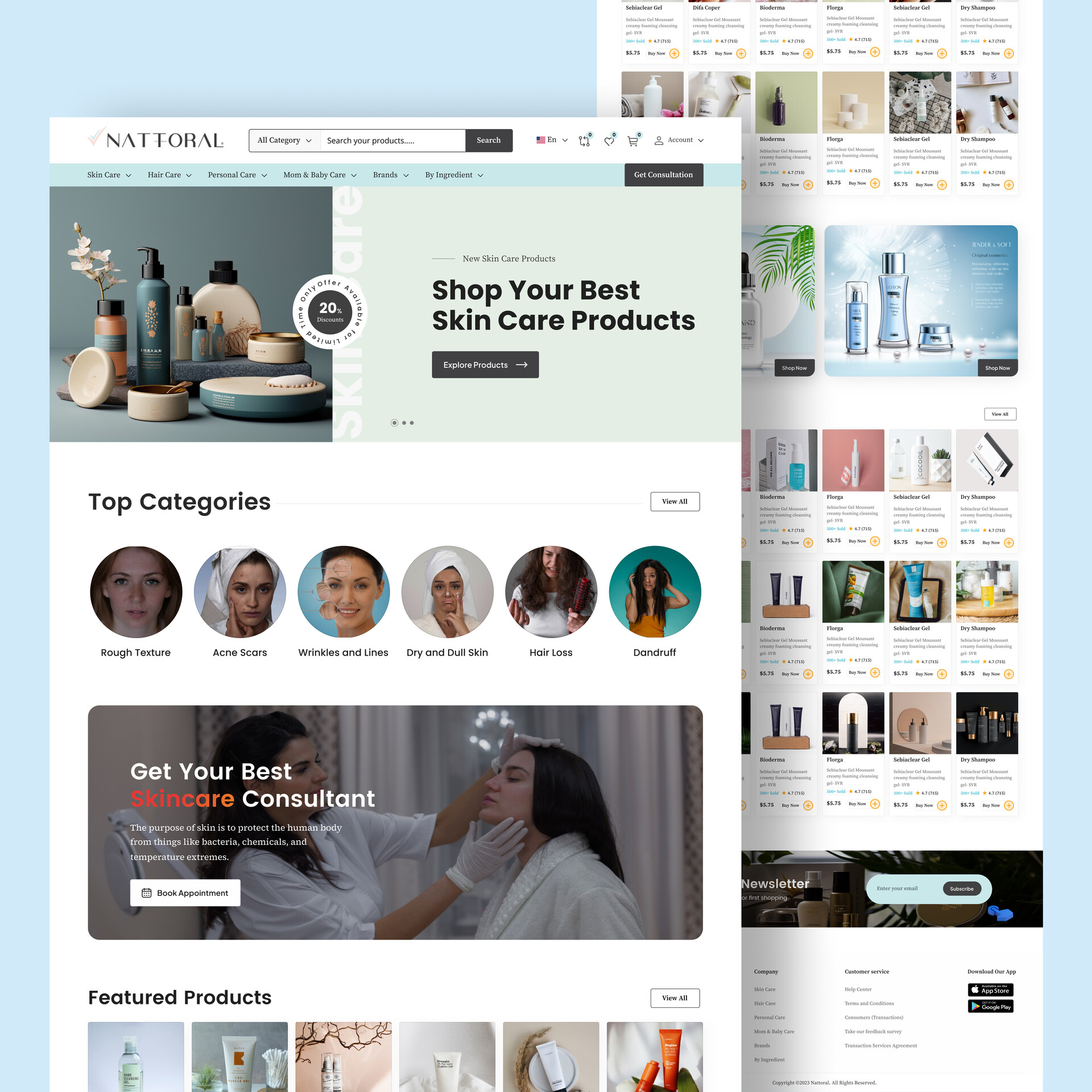 ArtStation - Ecommerce Website Landing Page UI Design