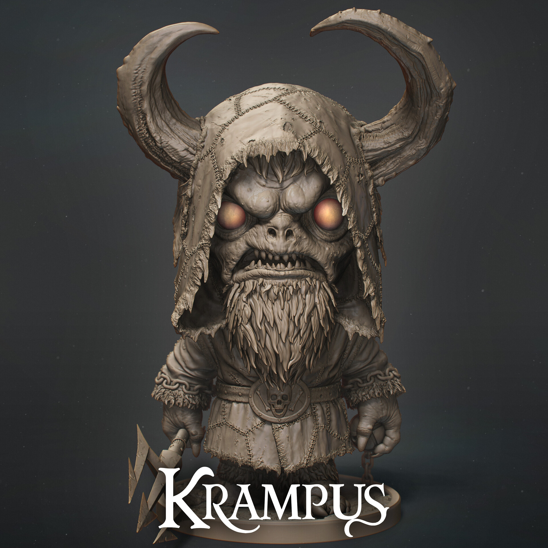 Artstation Krampus A Christmas Horror 3d Print Model