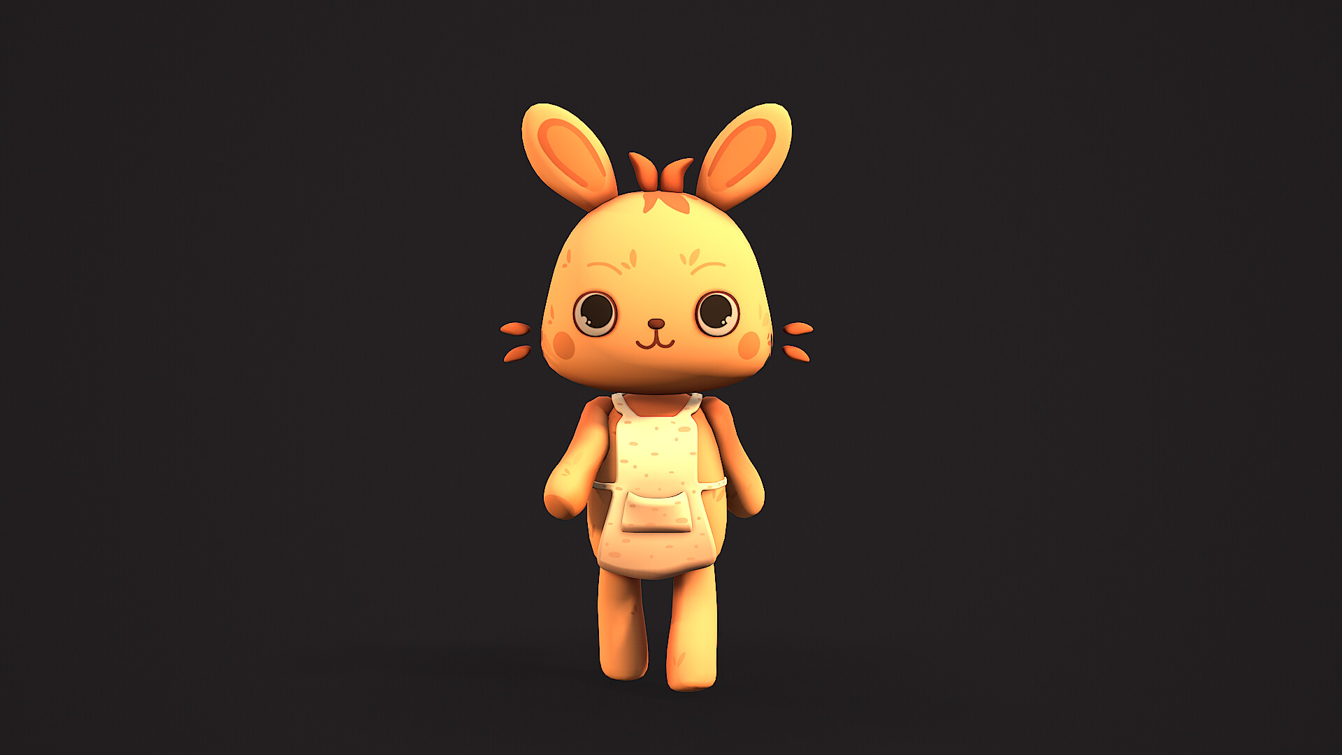 ArtStation - Stylized Chibi Bunny Character Low-poly 3D model
