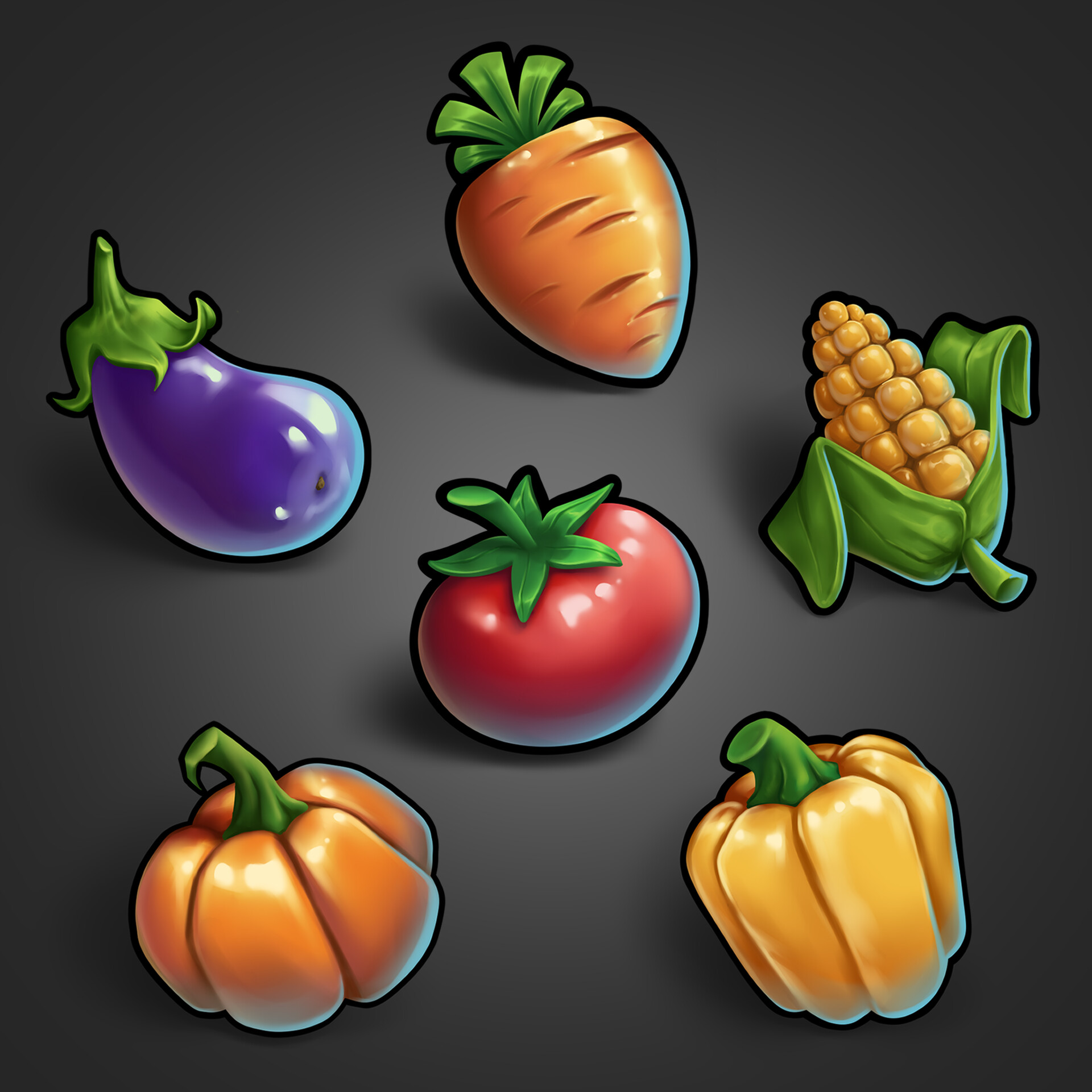 ArtStation - Casual props vegetables