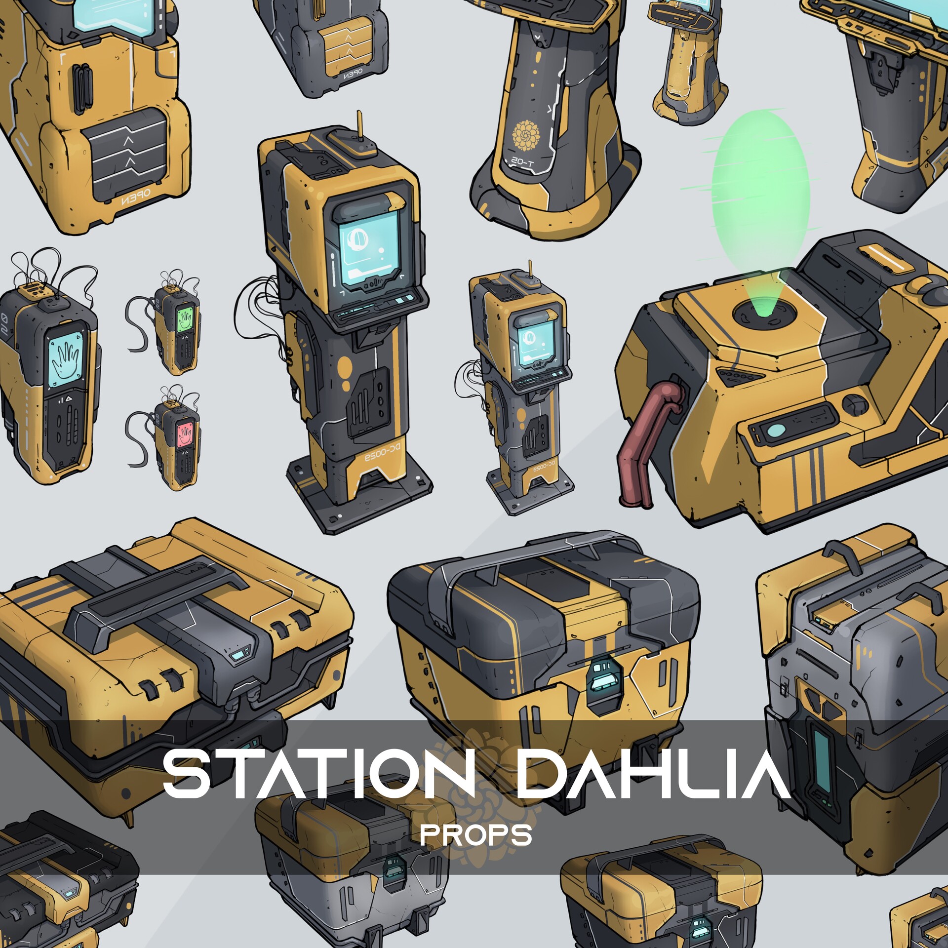 ArtStation - "Station Dahlia" Props