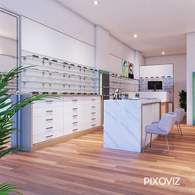 ArtStation - High-Class Optical Store Rendering with Artistic Lighting