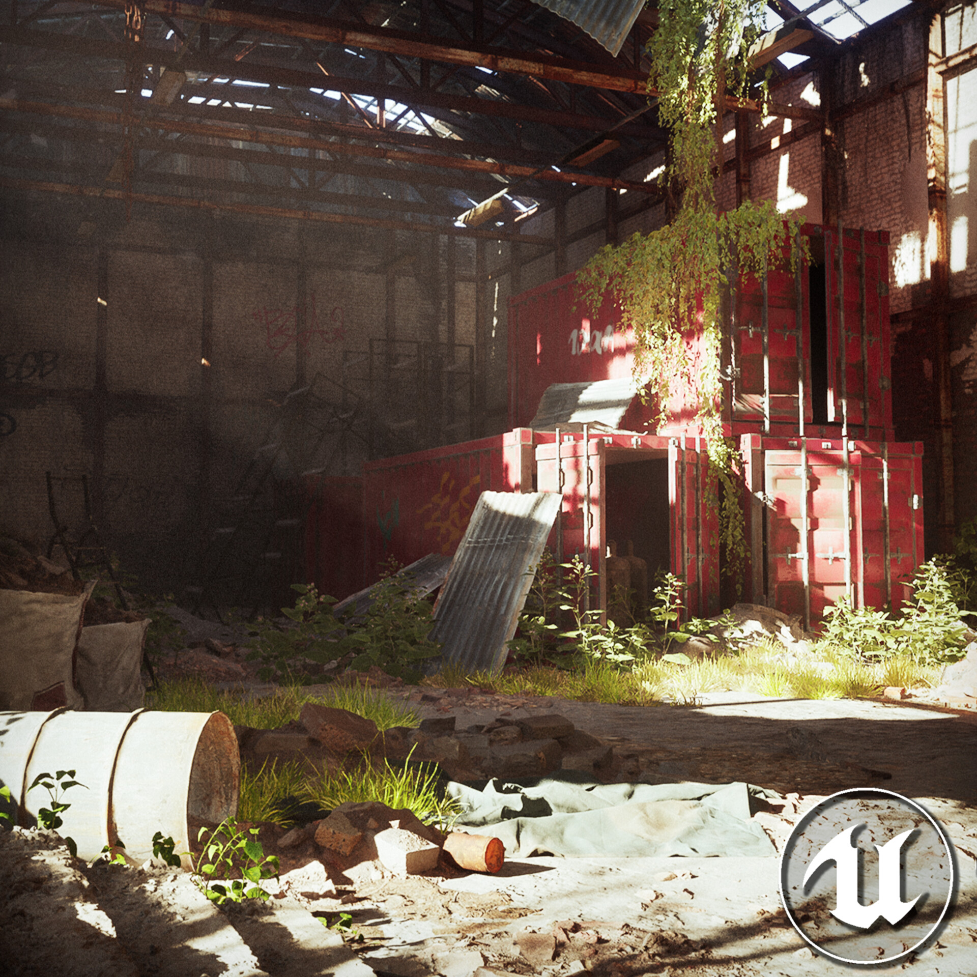 ArtStation - Abandoned Warehouse - Lost to Time