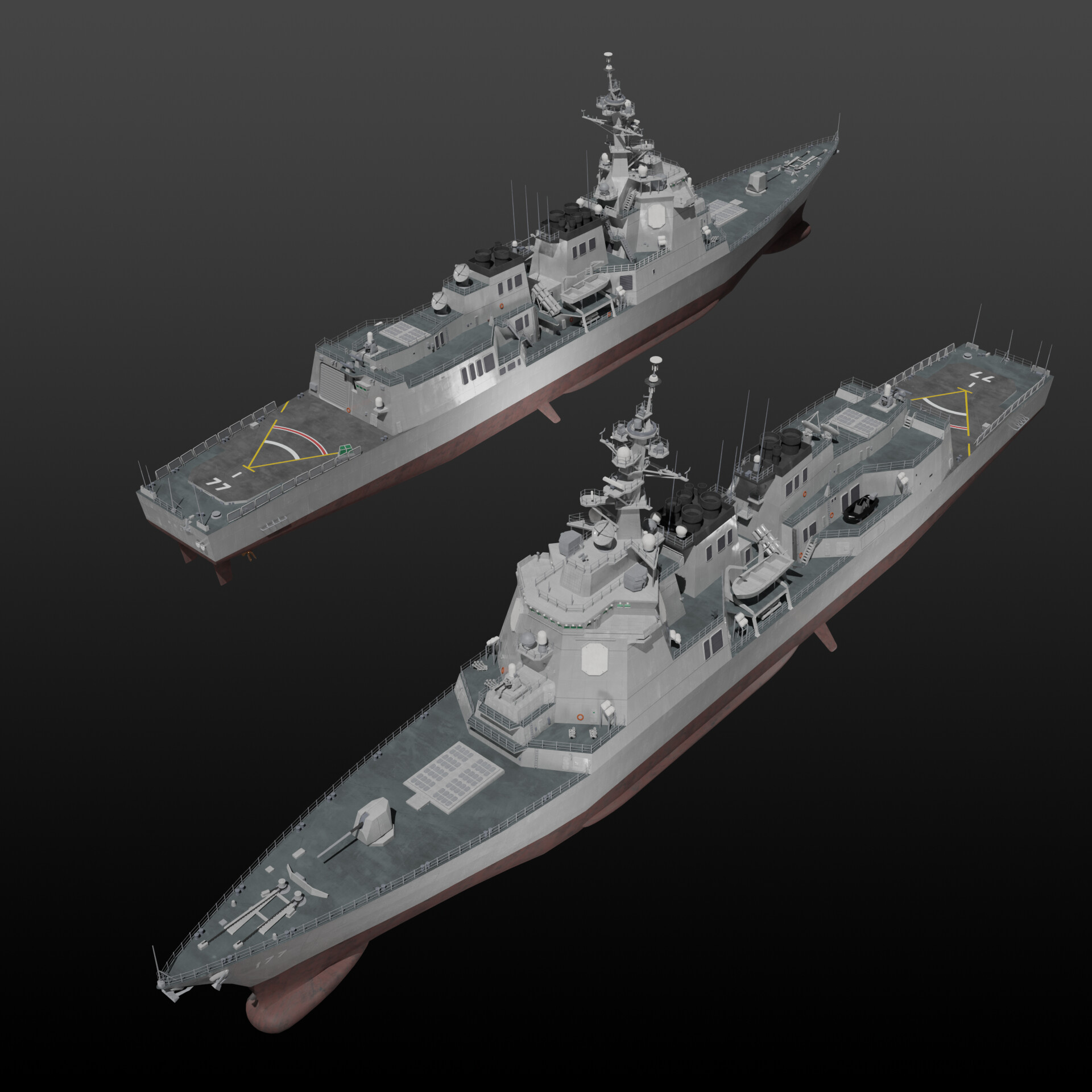 ArtStation - JMSDF Atago class Aegis destroyer