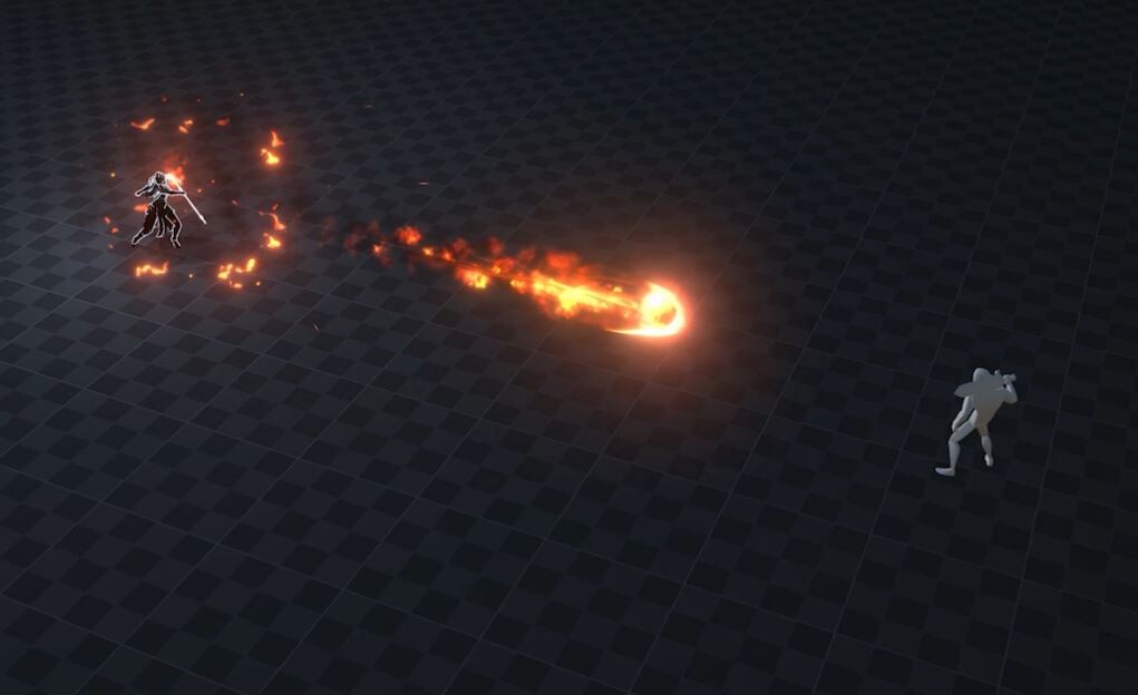 ArtStation - Unity) Fire projectile Vfx game effect