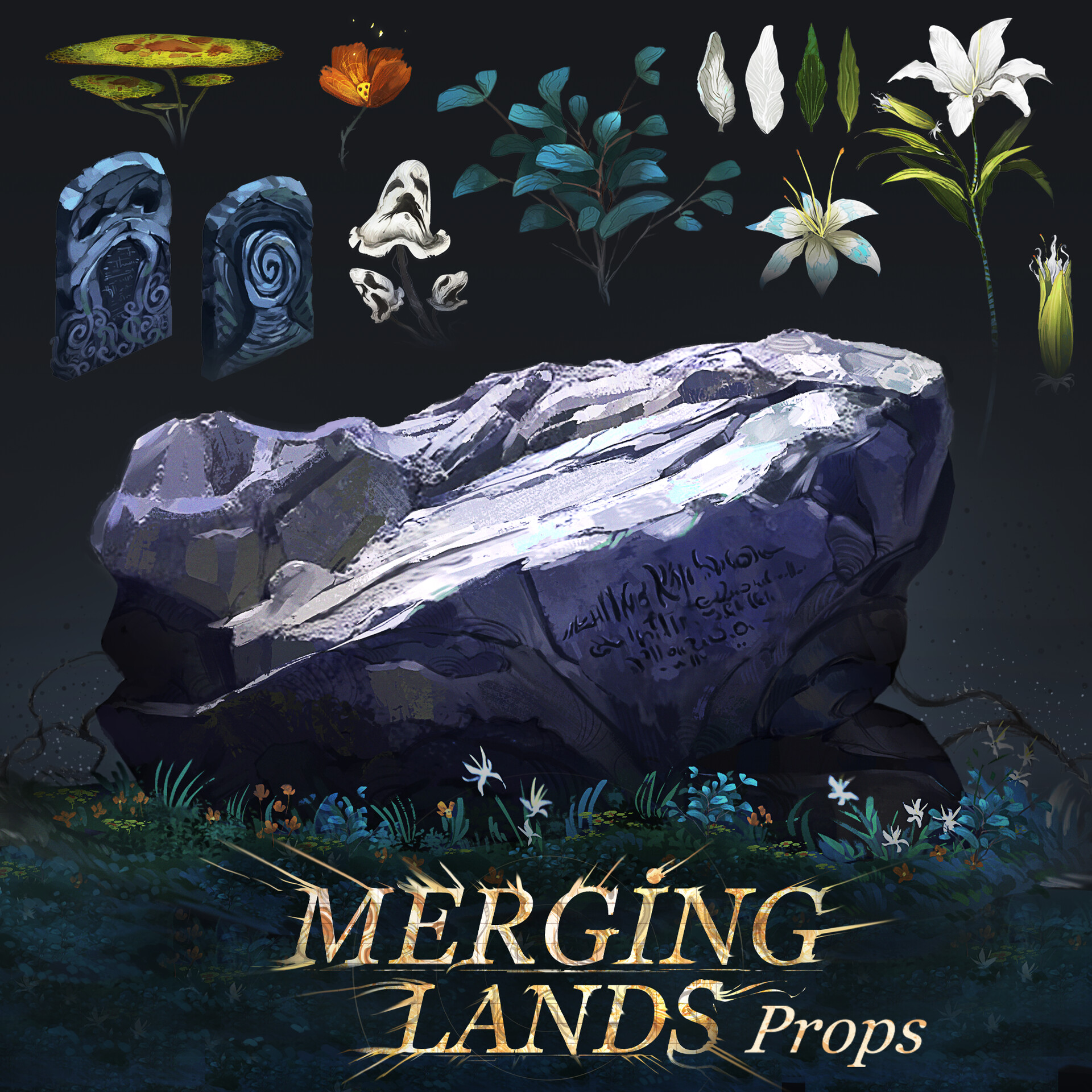 ArtStation - Merging lands: NeverEnding graveyard PROPS
