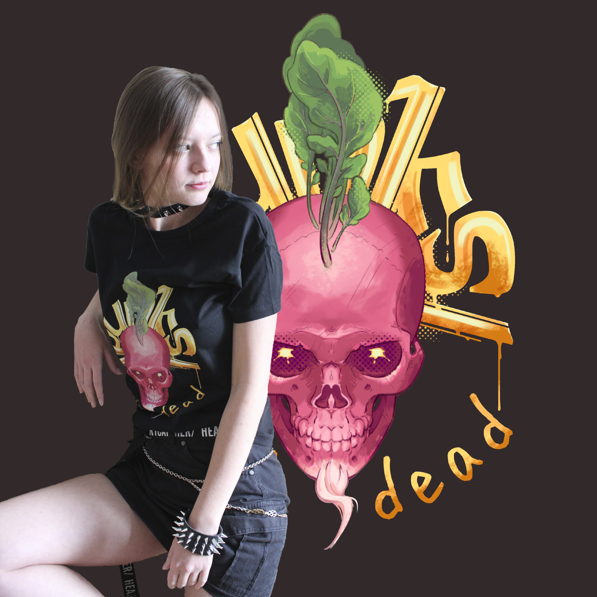 ArtStation - T-shirt design "punks not dead"