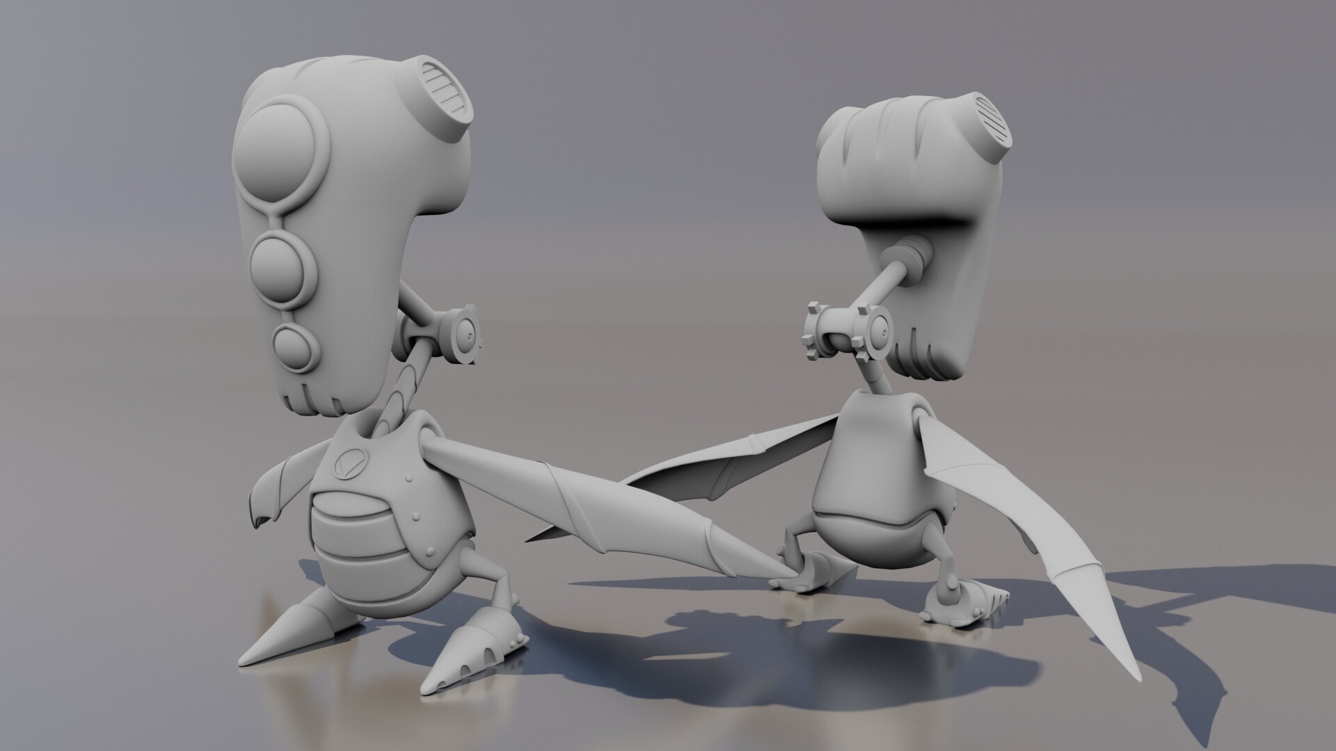 ArtStation - 3 Eyed Robot with Wings