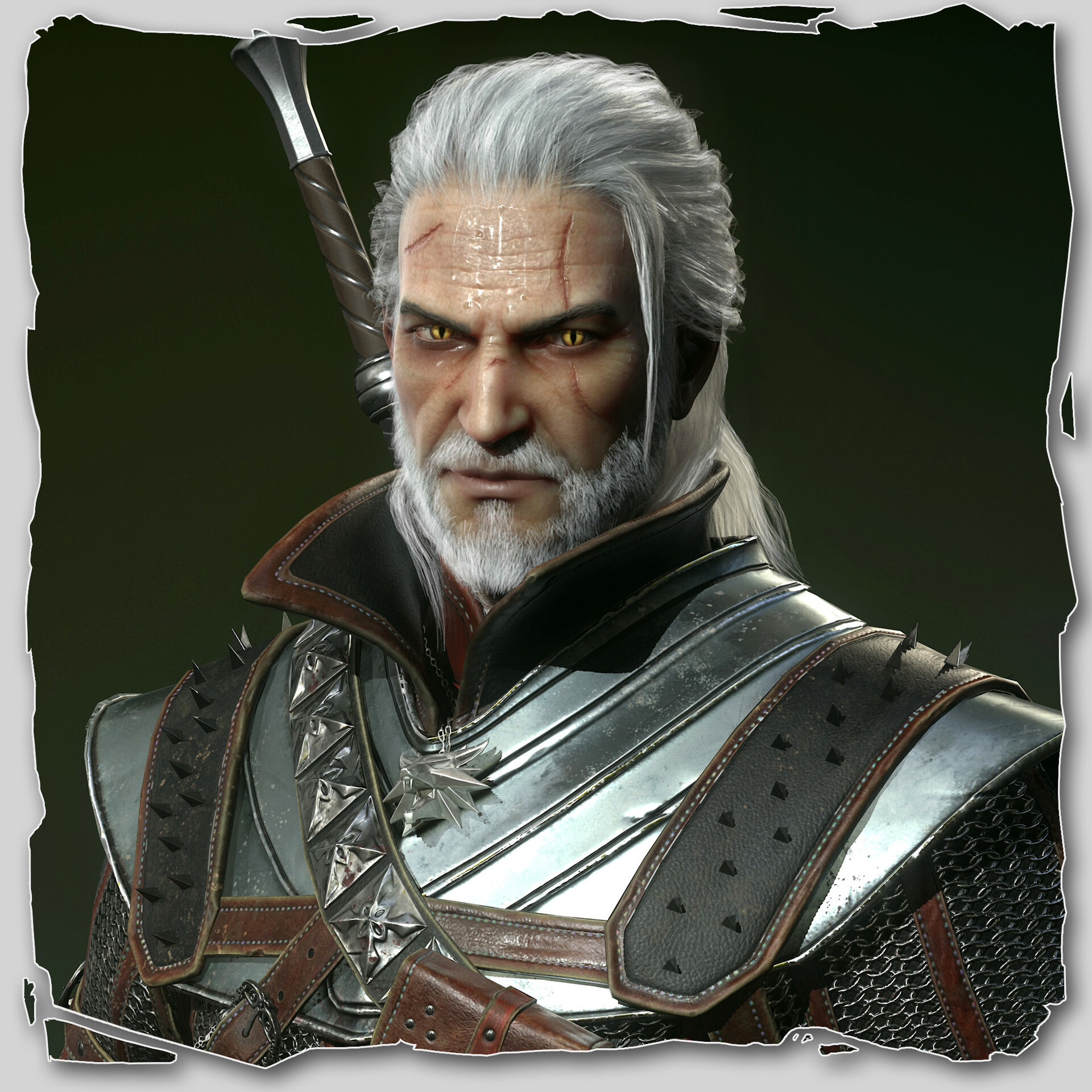ArtStation - Geralt - gameready character - pose2
