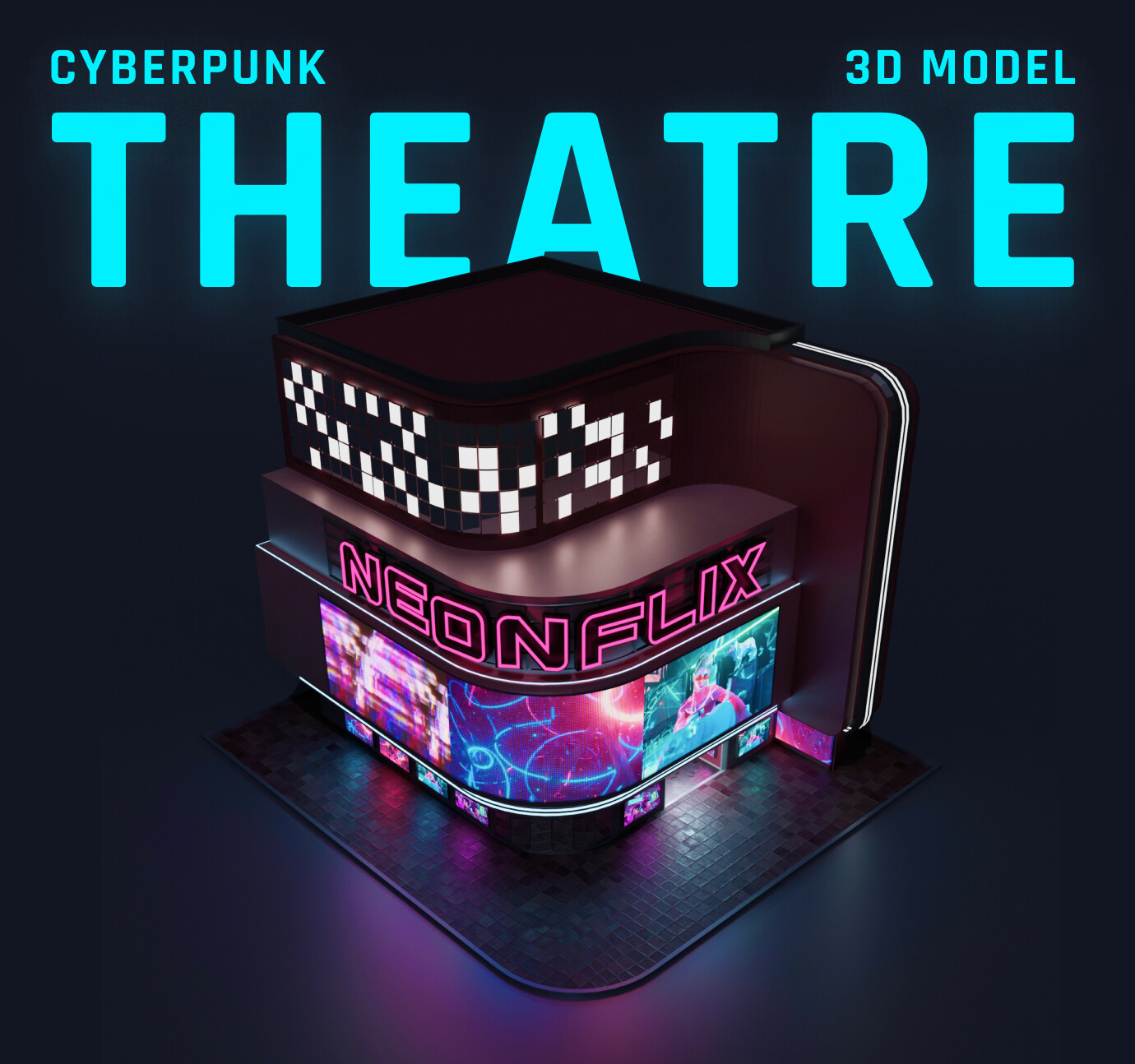 ArtStation - Cyberpunk Theatre - 3D Model