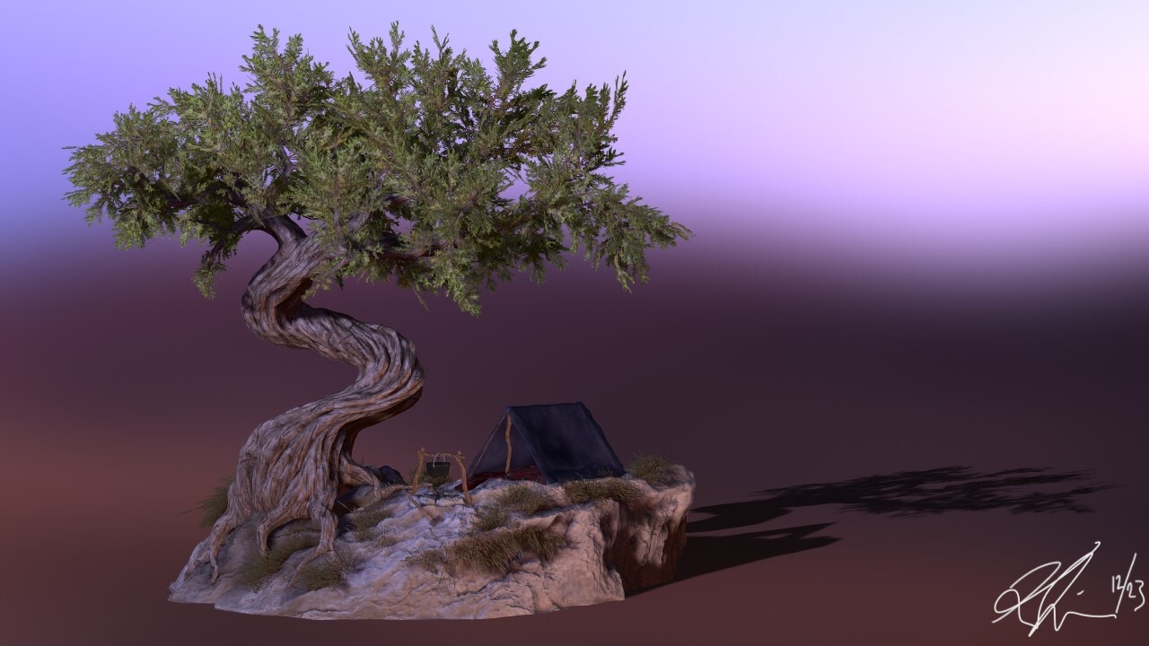 ArtStation - Juniper Tree Diorama - ZBrush Sculpt
