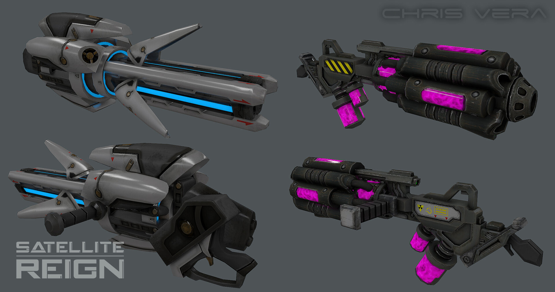 ArtStation - Satellite Reign - Weapon Models