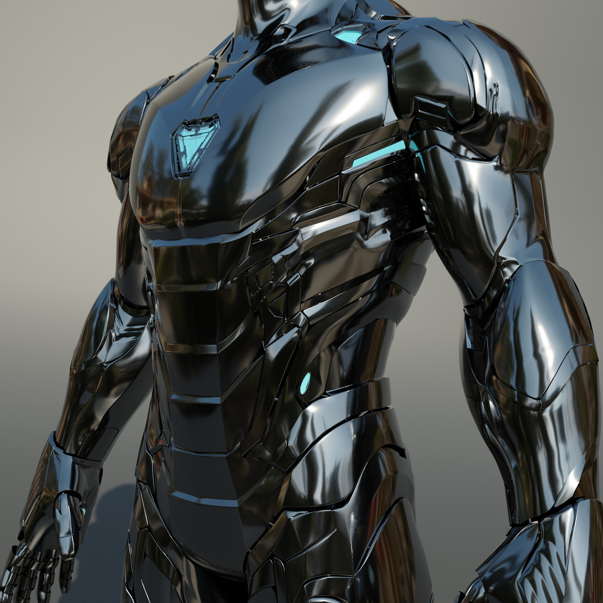 ArtStation - Remaking the tony start suit mark 85 Untextured