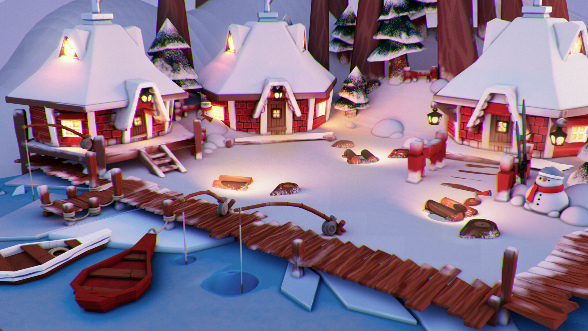 ArtStation - Snow Village