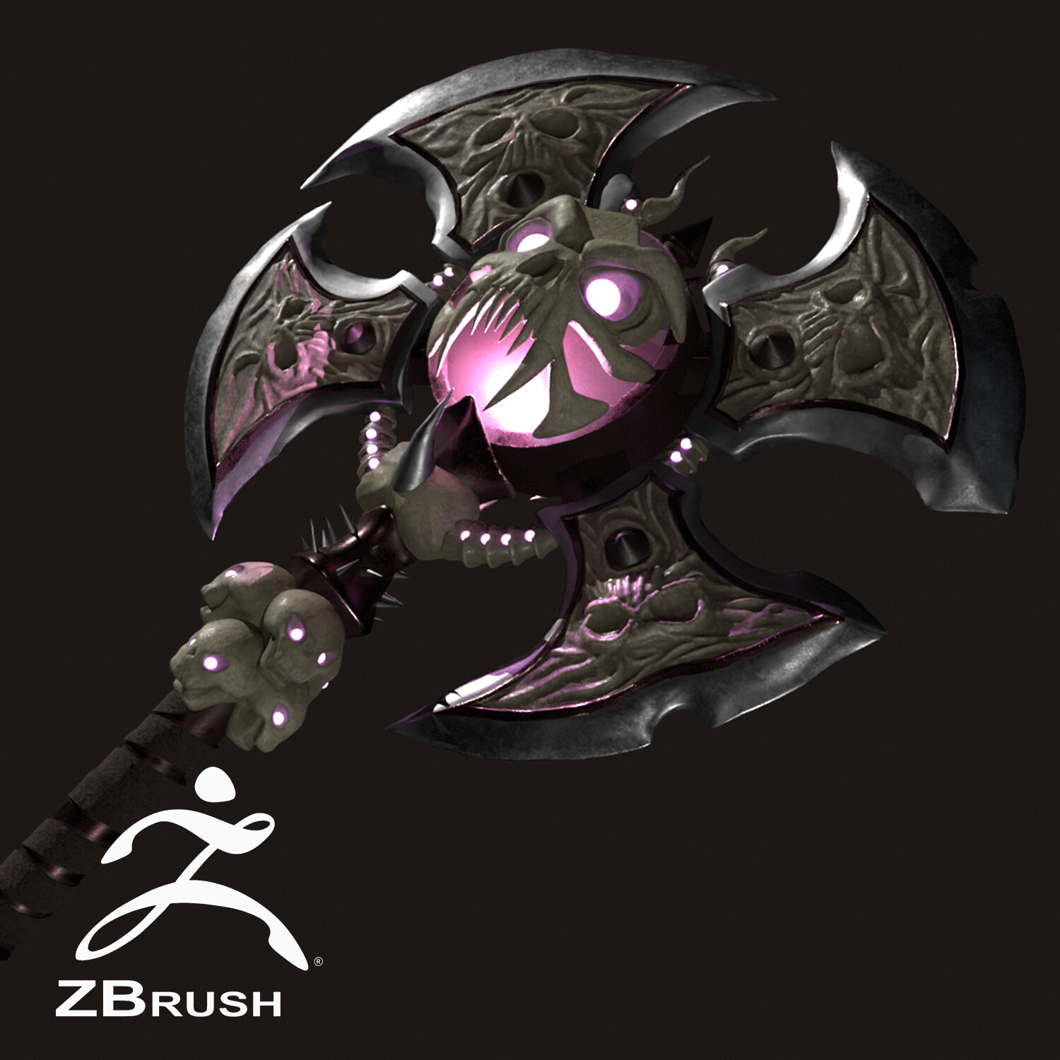 ArtStation - Skull Axe - Zbrush