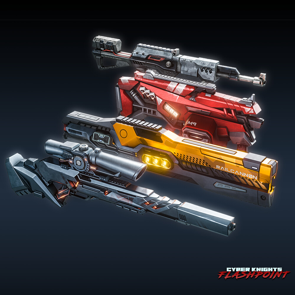 ArtStation - Cyber Knights weapon