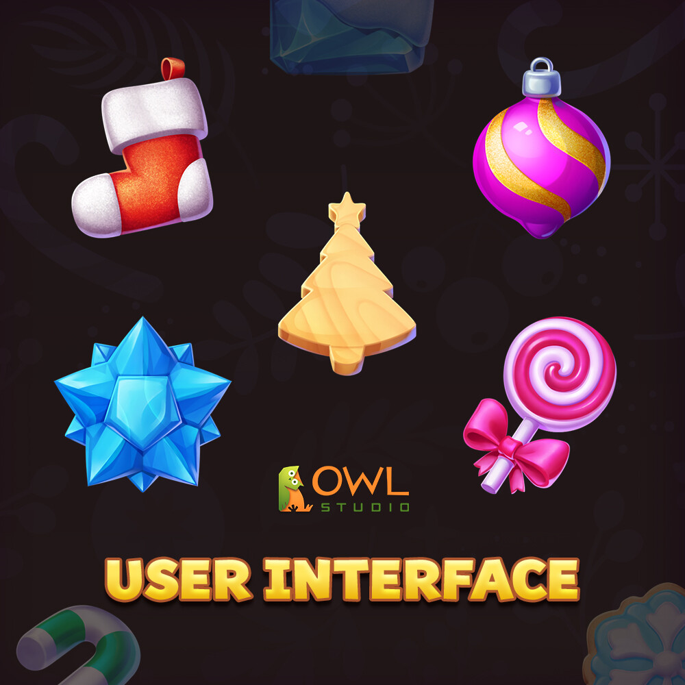 ArtStation - Christmas game art - user interface (UX/UI)