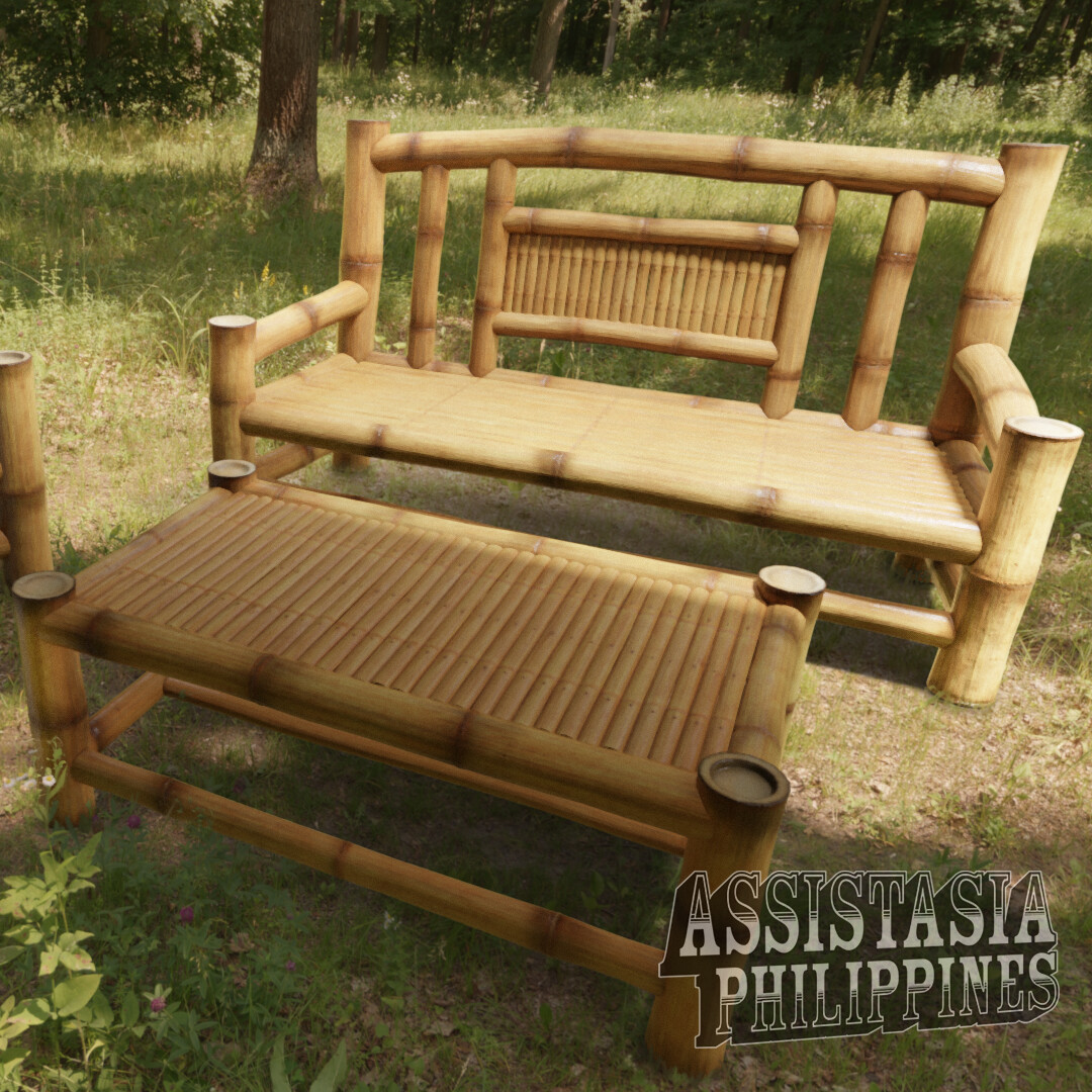 ArtStation - Filipino Bamboo Sofa Set