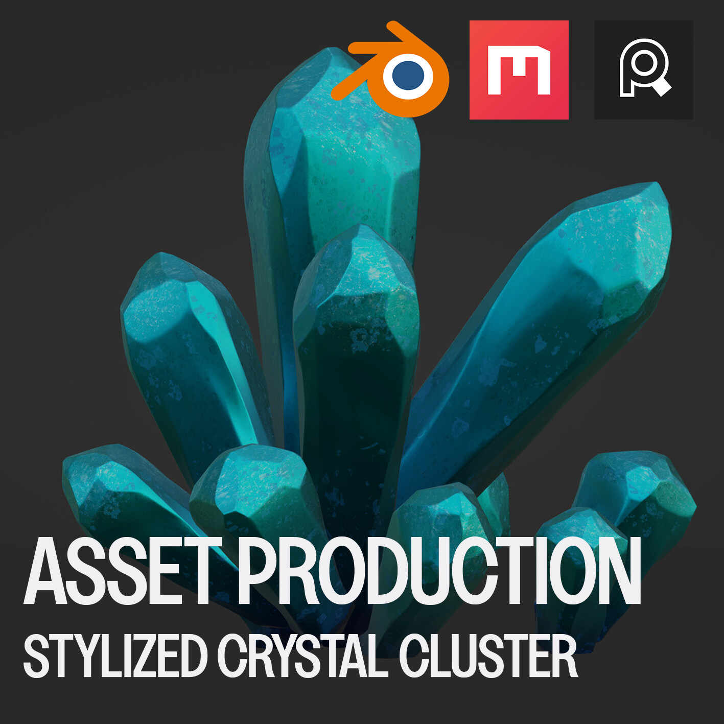 ArtStation - Crystal Cluster - Stylized Game Asset