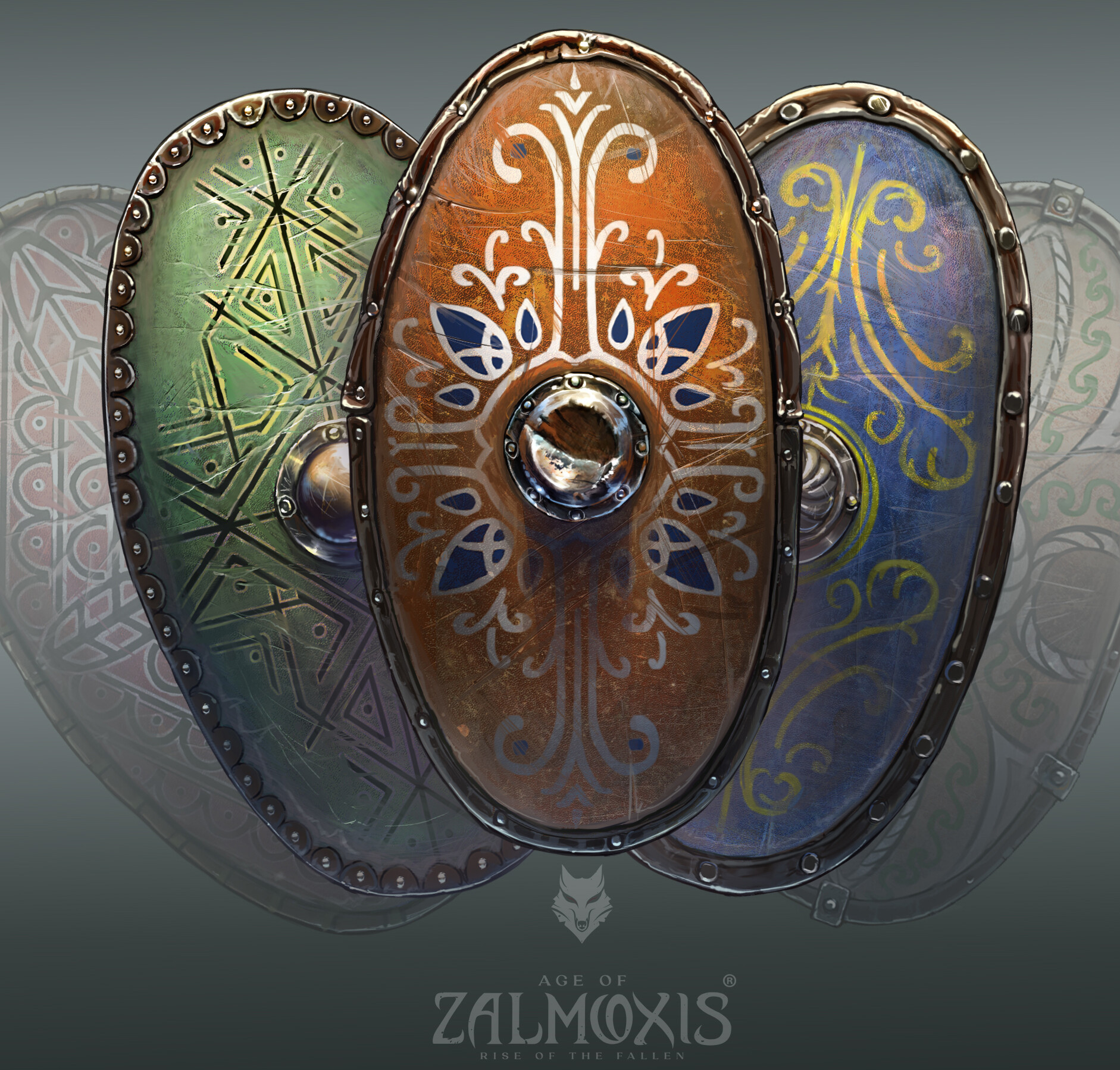 ArtStation - Shields concept art. Based on Dacian culture.