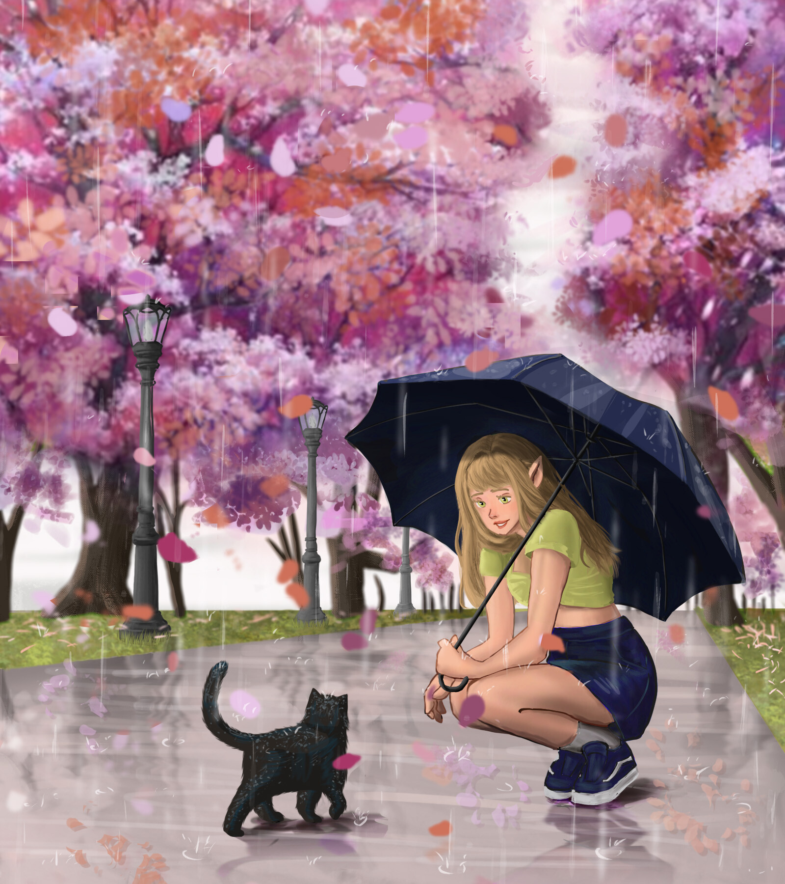 ArtStation - Weather study of a park