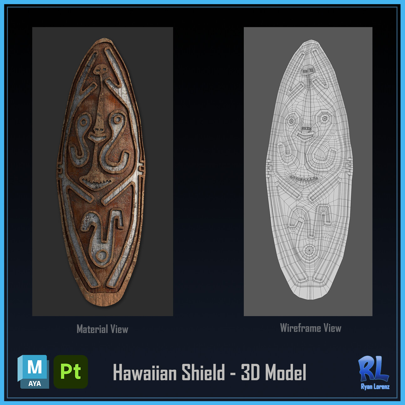 ArtStation - Hawaiian Shield 3D Model