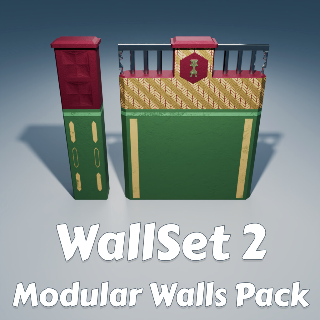 ArtStation - WallSet 02 - Modular Walls Pack