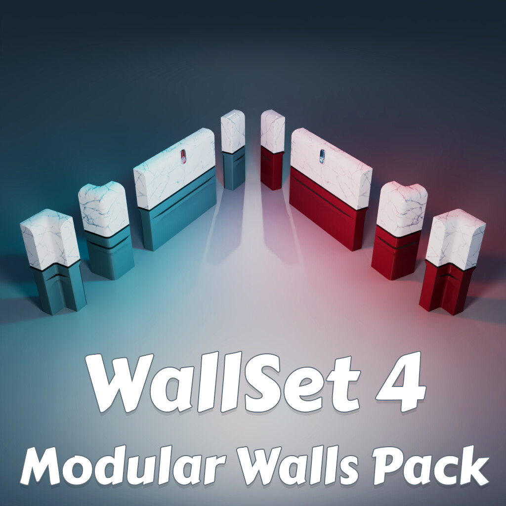 ArtStation - WallSet 04 - Modular Walls Pack