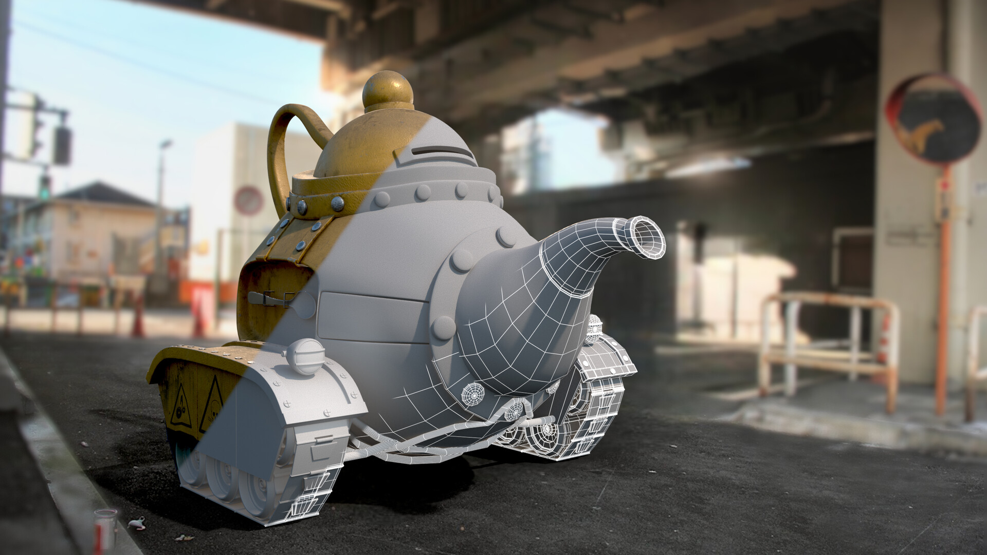 ArtStation - rolling teapot