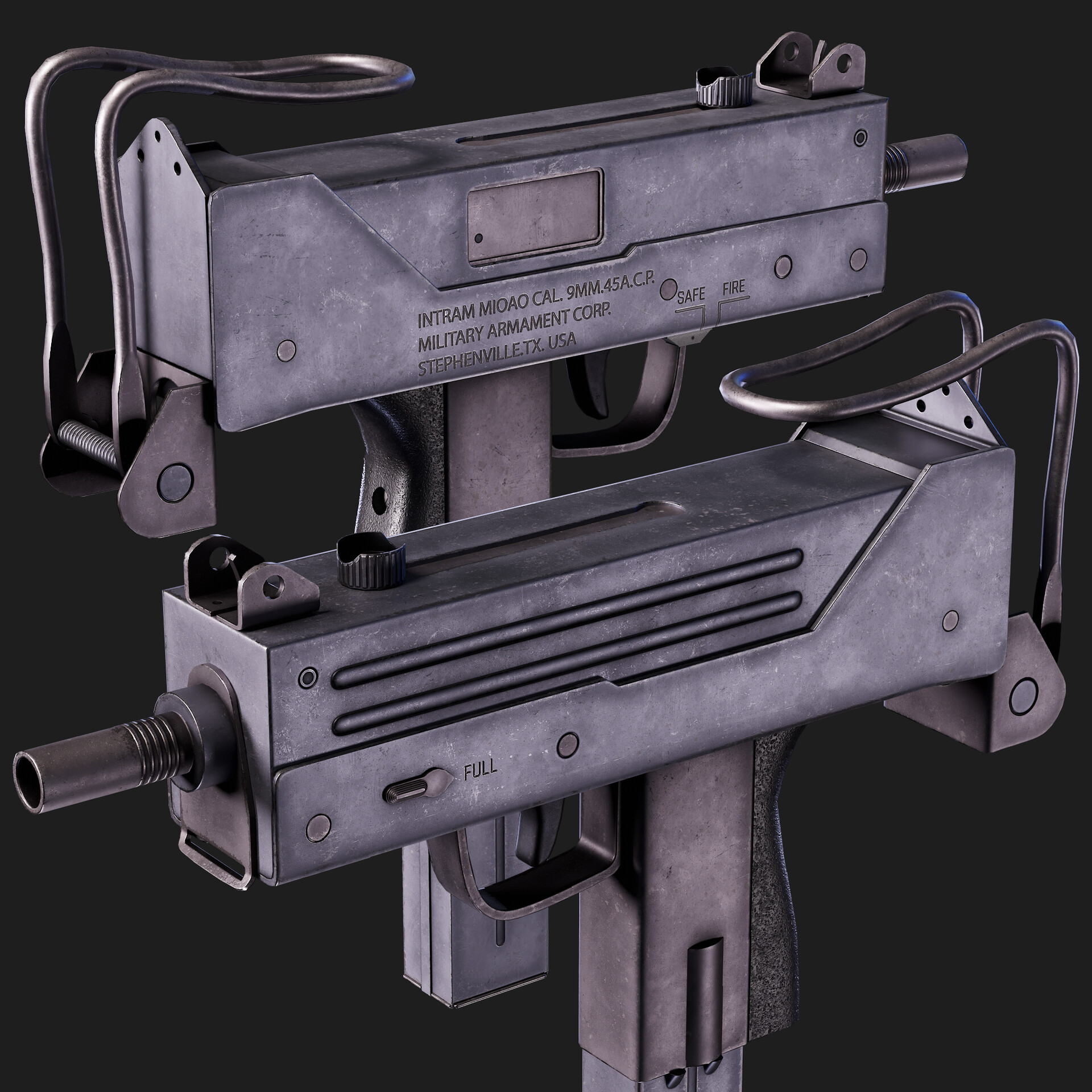 ArtStation - Lowpoly Ingram MAC-10